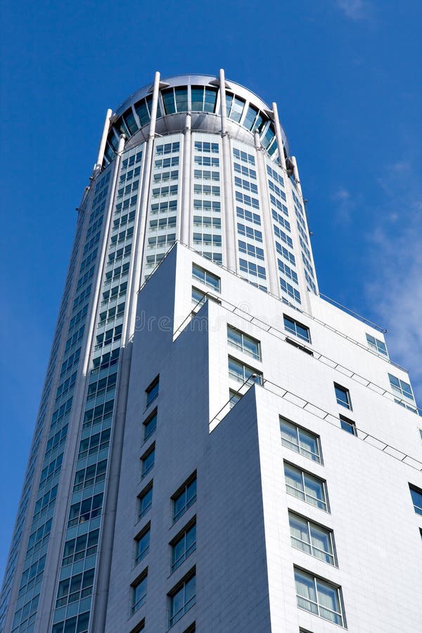 White business tower stock photo. Image of building, exterior - 18315632