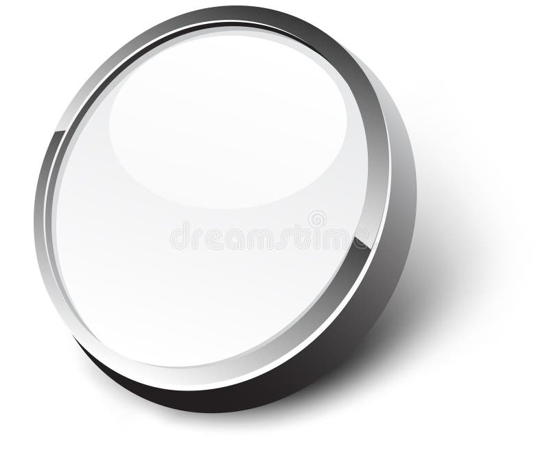 White button. stock vector. Illustration of mesh, glass - 12947087