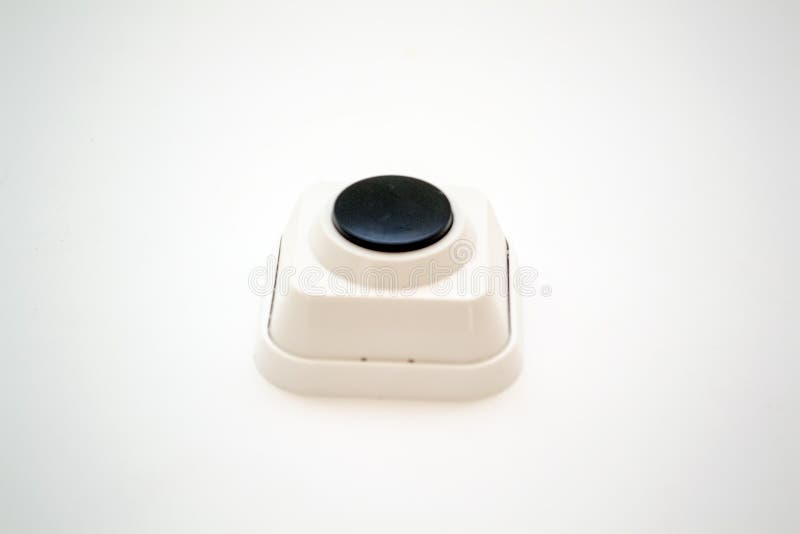 White Button of a House Call Close-up Stock Photo - Image of press ...