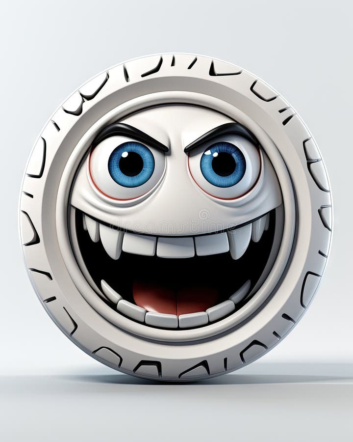 A White Button with a Smiling Face on it S Side. Generative Ai Stock ...