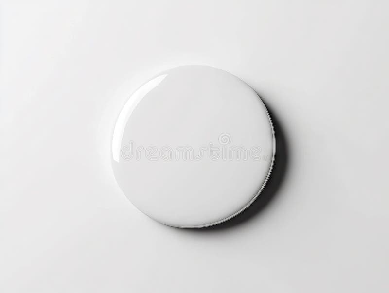 A White Button on a White Wall Stock Illustration - Illustration of ...