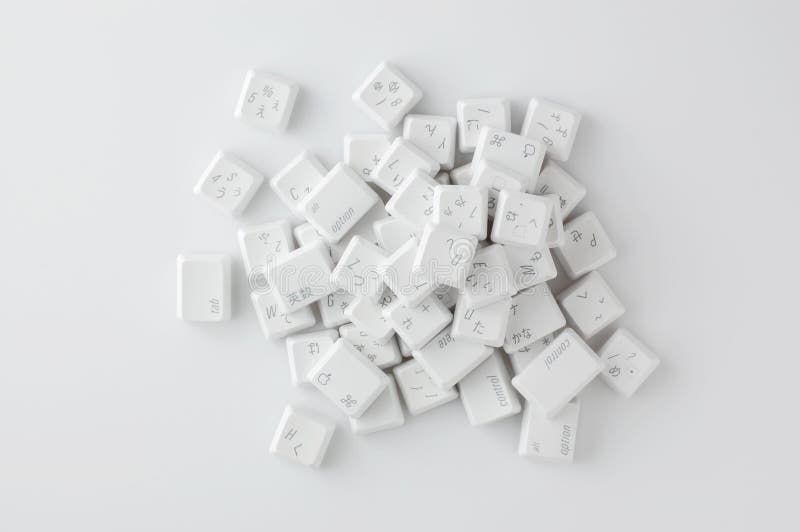 White buttons of keyboard stock image. Image of personal - 23253219