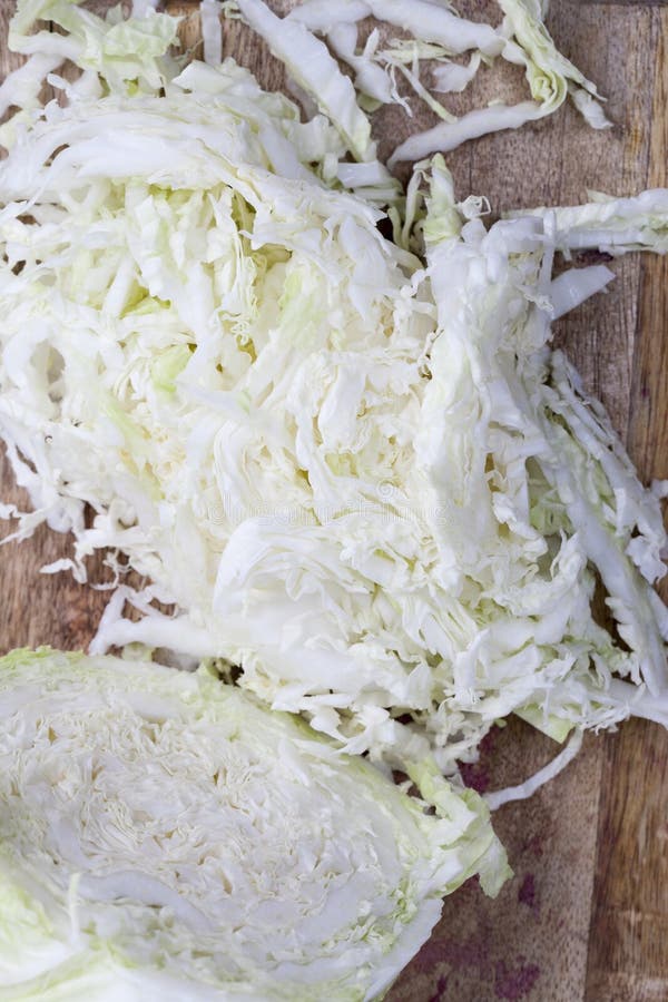 White Cabbage Cut into Pieces Stock Image - Image of bright, ingredient ...
