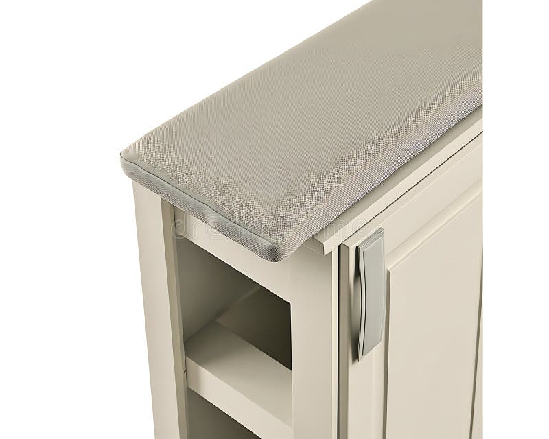 A White Cabinet with a White Top and a White Shelf Stock Photo - Image ...