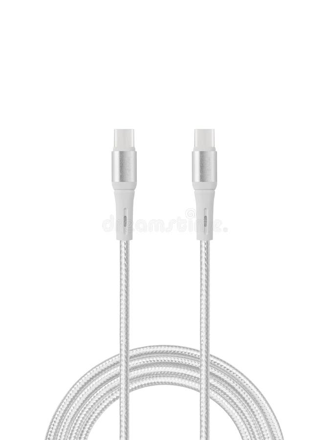 White Cable for Charging and Synchronization with Type - C, USB, Micro ...