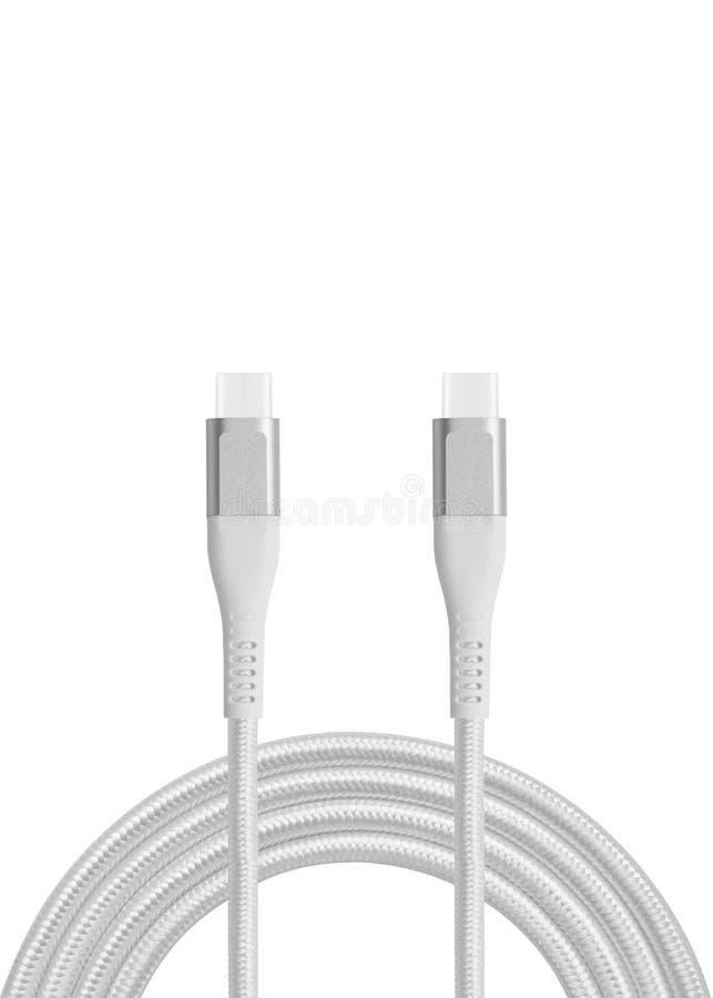 White Cable for Charging and Synchronization with Type - C, USB, Micro ...
