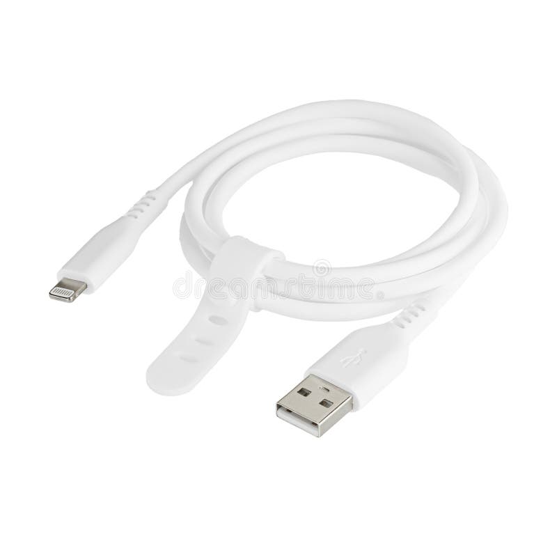 White Cable for Charging and Synchronization with Type - C, USB, Micro ...