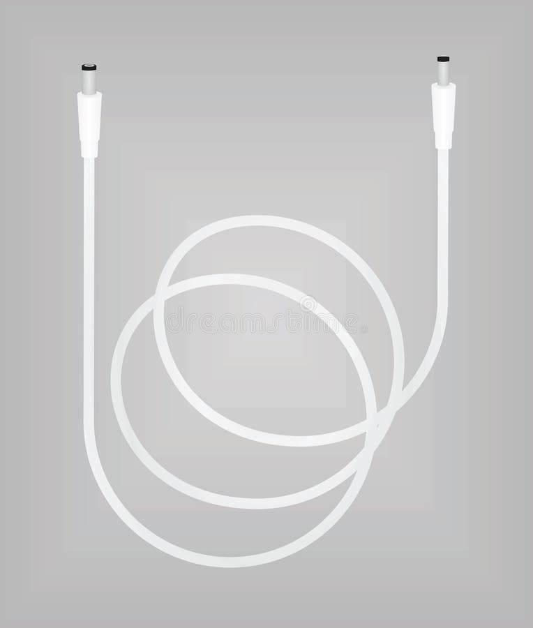 White cable connection stock vector. Illustration of charge - 139490994