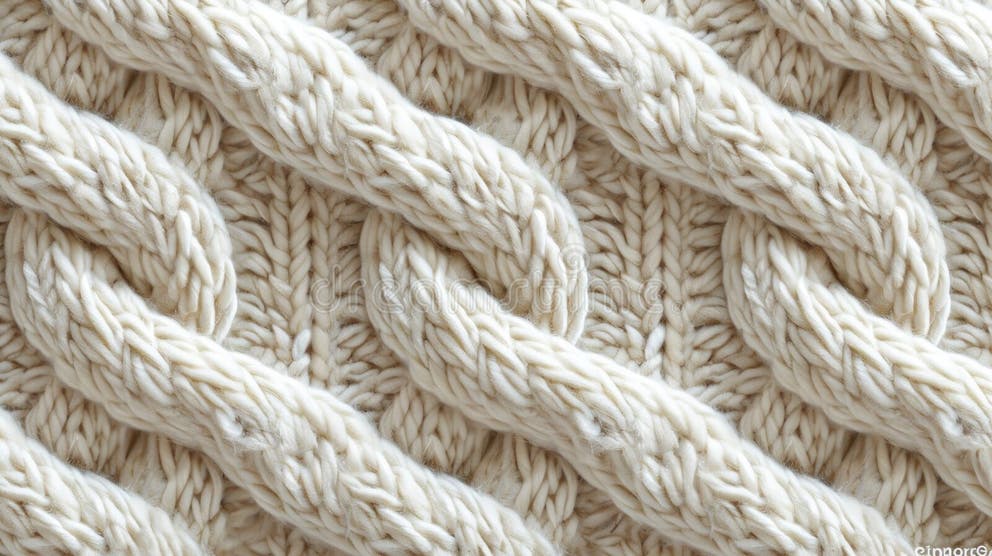 White Cable Knit Pattern Textured Swatch.Generative AI Stock ...