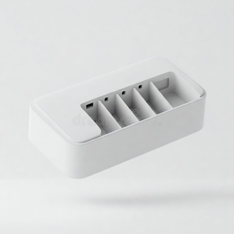 White cable organizer box stock illustration. Illustration of lighting ...