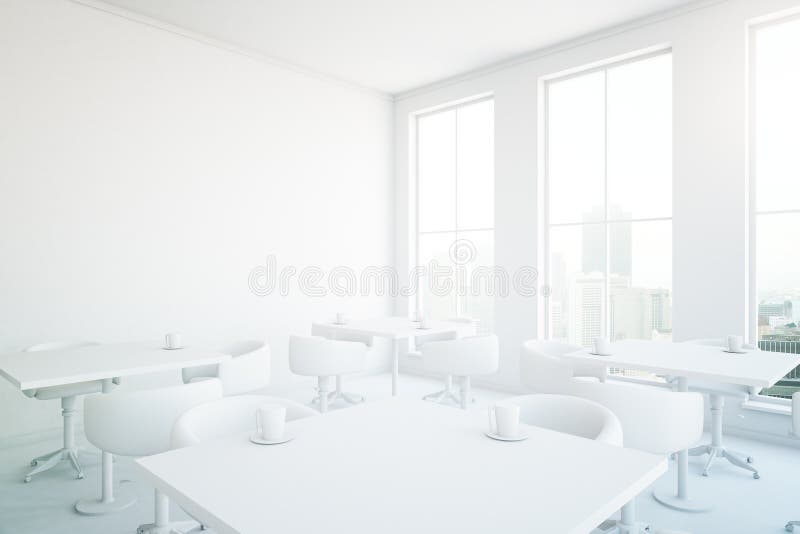 White cafe interior stock illustration. Illustration of estate - 78584269
