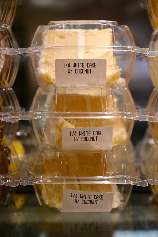 White Cake Slice Stack stock image. Image of coconut - 164691227