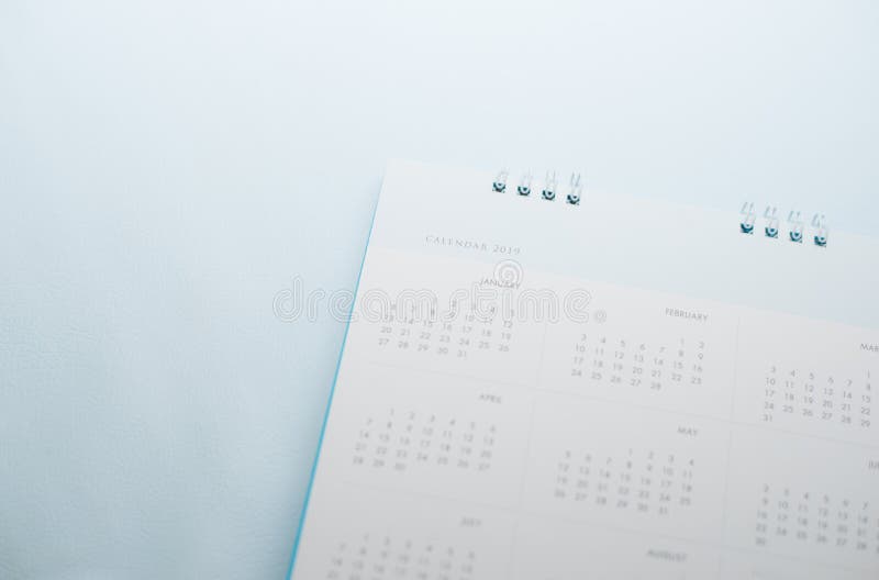 White Calendar on White Tone. Stock Photo - Image of concept, event ...