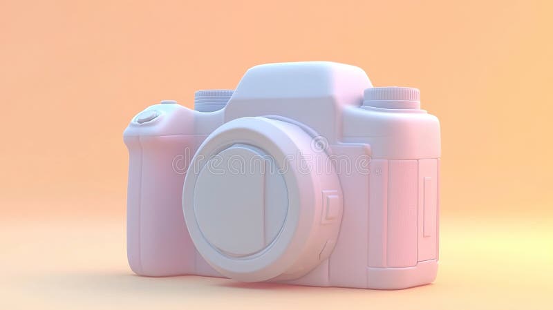 White Camera Pastel Background Photography Studio Stock Image - Image ...