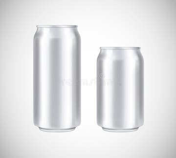 White Can Front View. Can Vector Visual 330 and 500 Ml Stock Vector ...