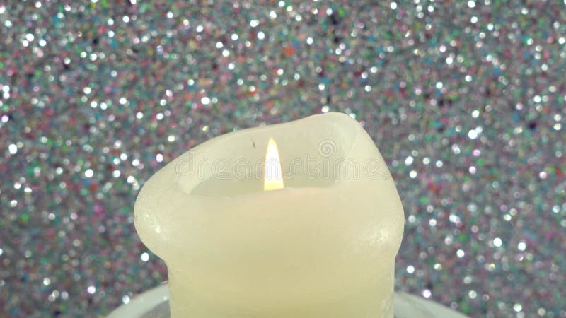 White Candle with Flame Rotates Stock Video - Video of ceremony, sacred ...