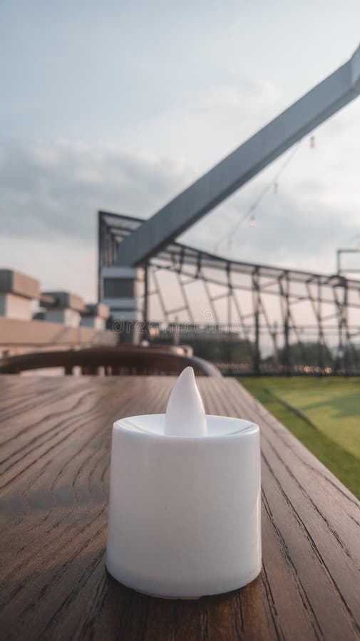 White Candle stock image. Image of focus, wall, white - 261667815