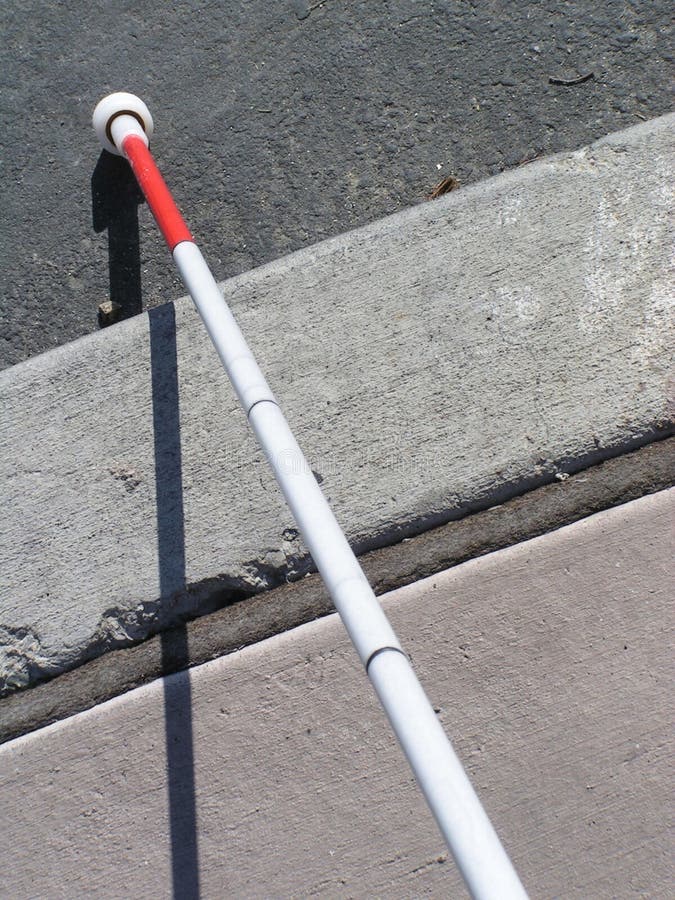 White Cane stock image. Image of navigation, detail, curb - 505709
