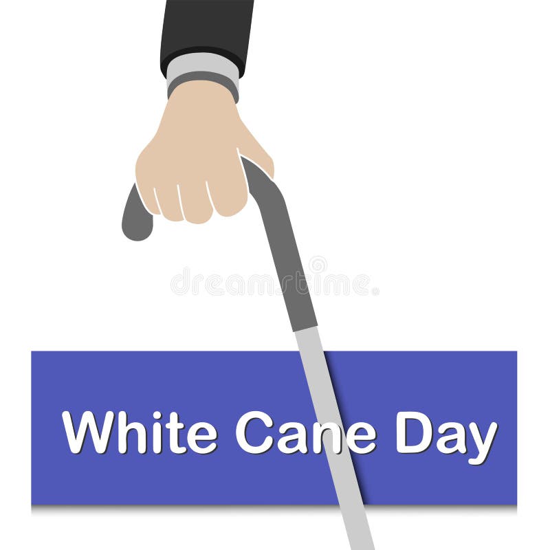 White Cane Safety Day Vector Ill Stock Vector - Illustration of ...