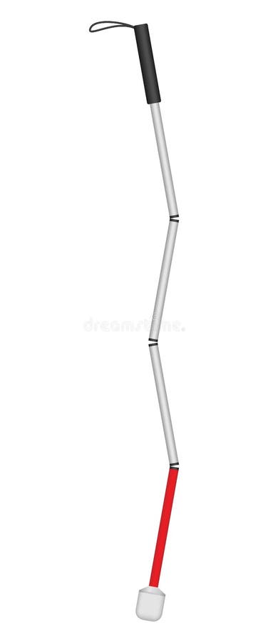 White Cane Stick Icon, Realistic Style Stock Vector - Illustration of ...