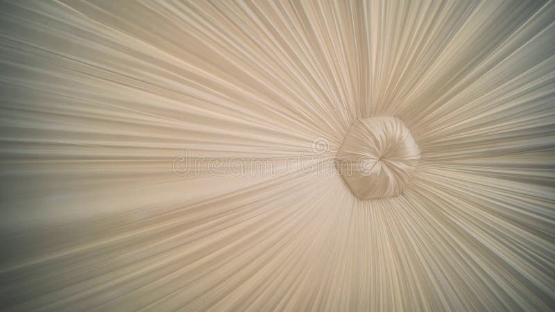 White Canopy Ceiling Radiating from a Central Point, Creating a ...