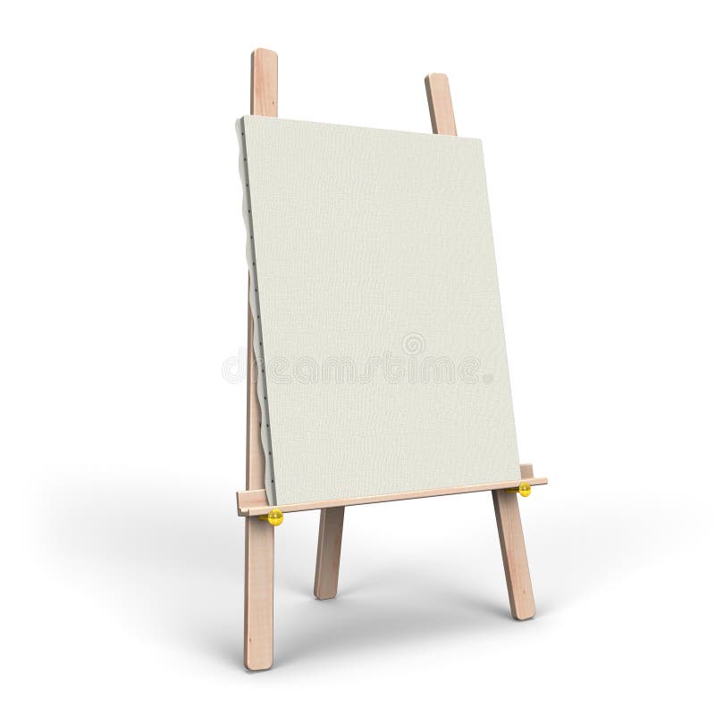 Wooden Easel Front View stock illustration. Illustration of decorate ...