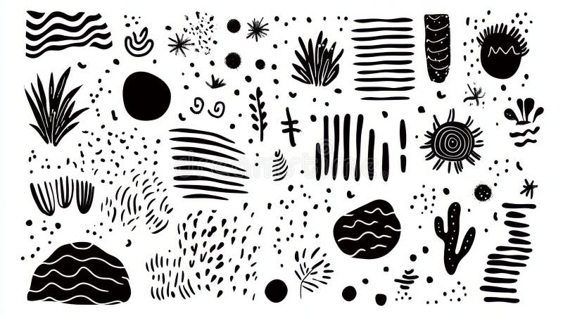 A White Canvas with Hand-sketched Borders, Scribble Marks, and Design ...