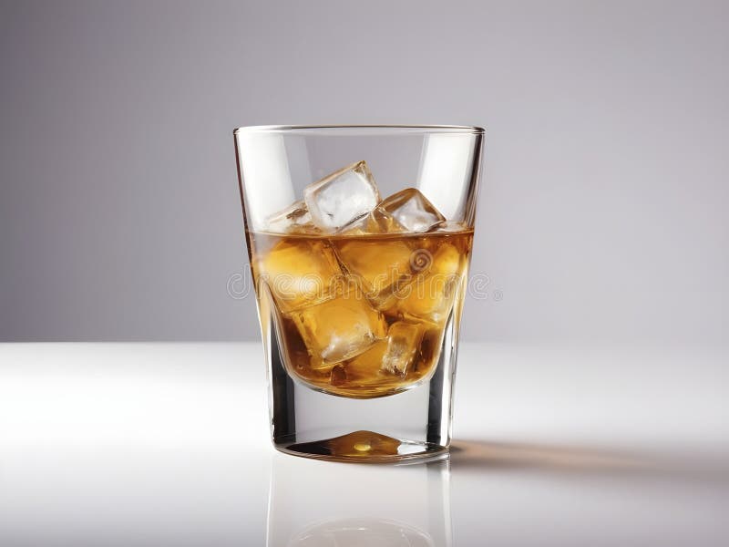 White Canvas Libation. Isolated Alcoholic Beverage in a Minimalist ...