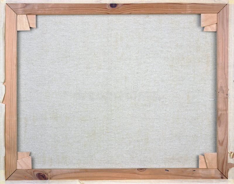 Oil White Canvas Back Side View Stock Photo - Image of retro, gallery ...