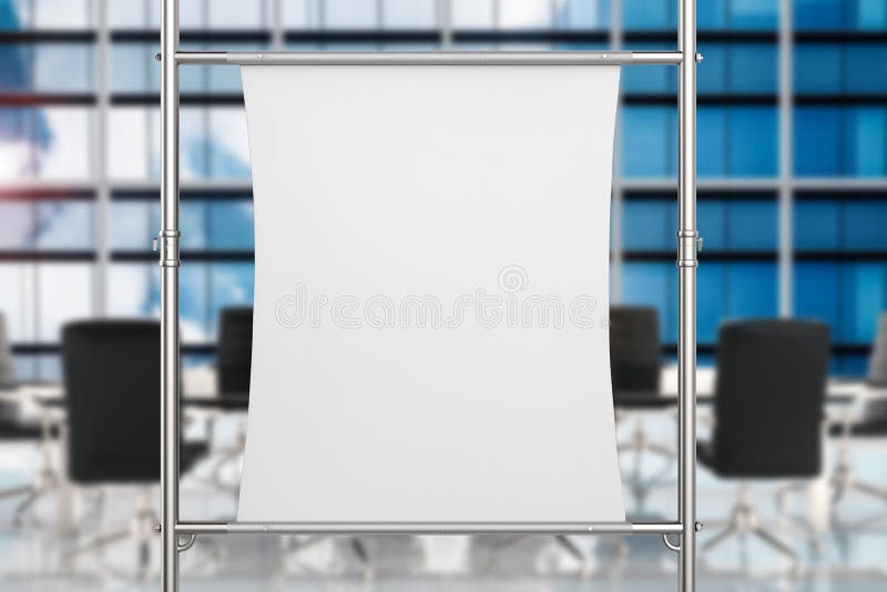 White Canvas Stretch on Metal Pipe Stock Image - Image of page ...