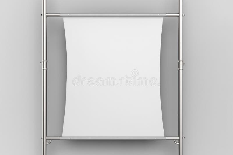 White Canvas Stretch on Metal Pipe Stock Illustration - Illustration of ...