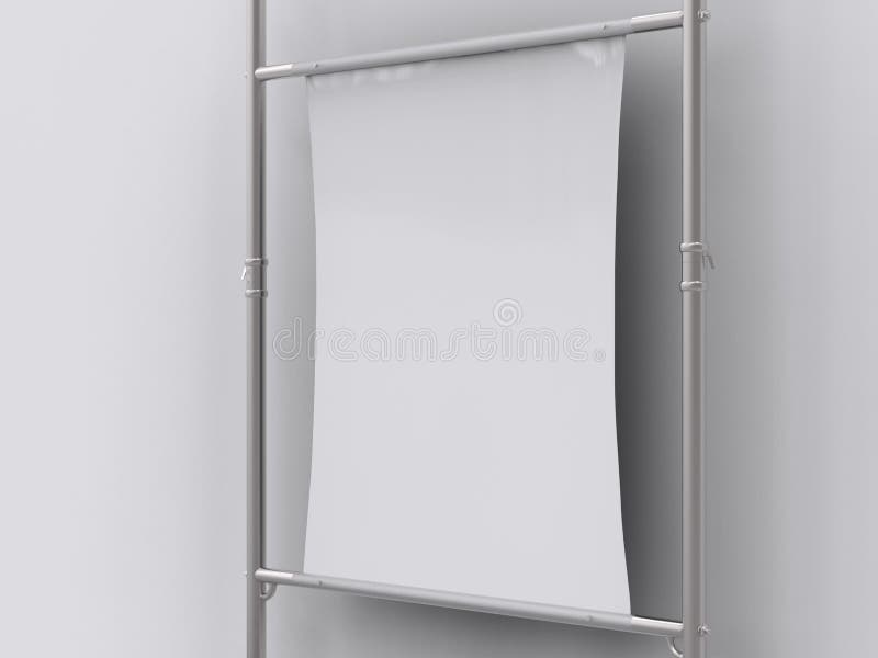 White Canvas Stretch on Metal Pipe Stock Image - Image of ripple, frame ...