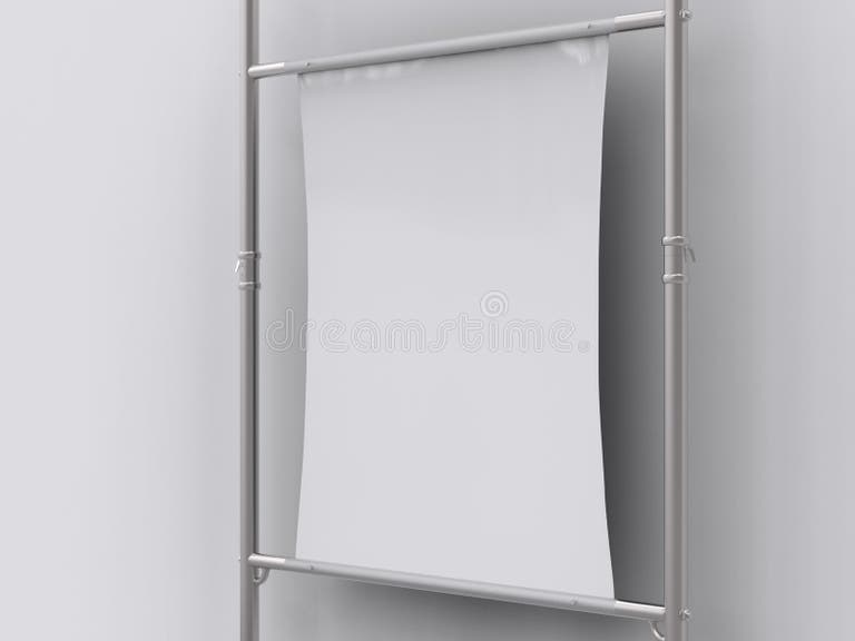 White Canvas Stretch on Metal Pipe Stock Image - Image of ripple, frame ...