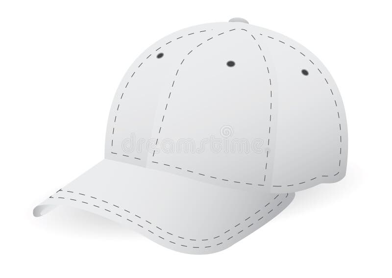 White cap stock vector. Illustration of canvas, casual - 22538891