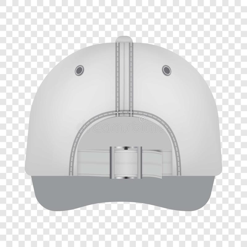 White Cap Back View Mockup, Realistic Style Stock Vector - Illustration ...