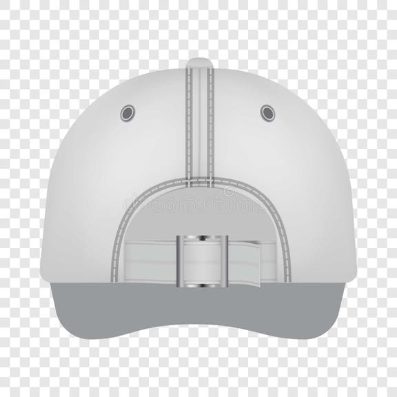 White Cap Back View Mockup, Realistic Style Stock Vector - Illustration ...