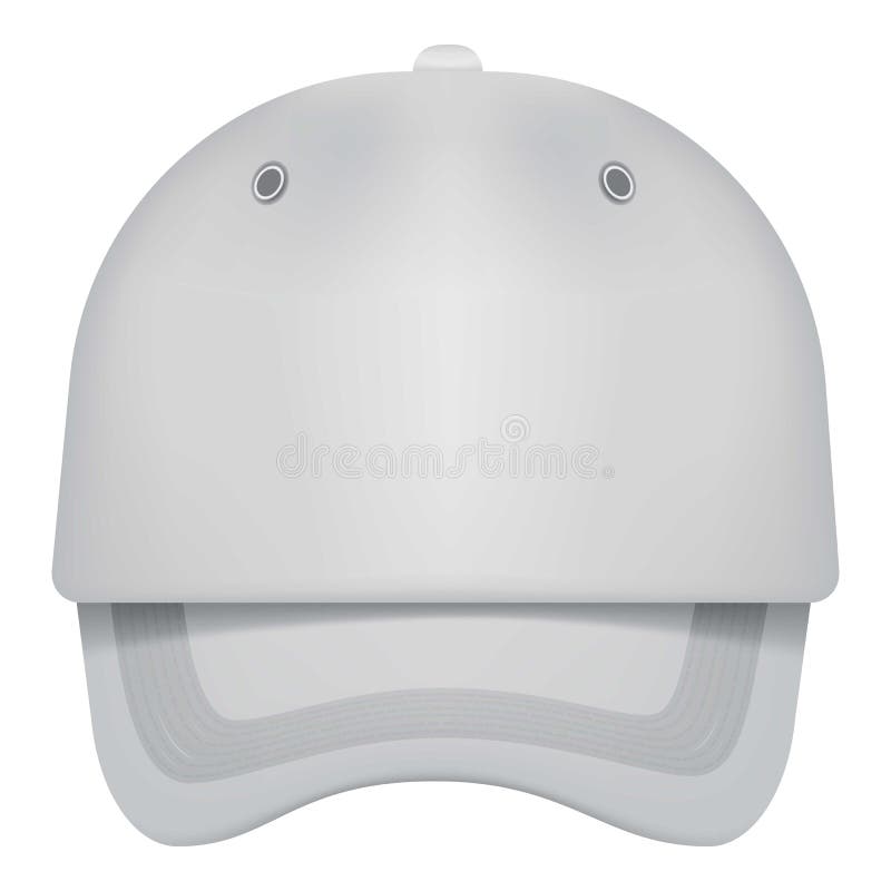 White Cap Front View Mockup, Realistic Style Stock Vector ...