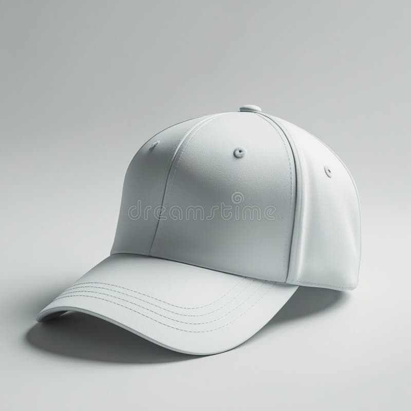 White Cap Front View. Vector Illustration Stock Illustration ...