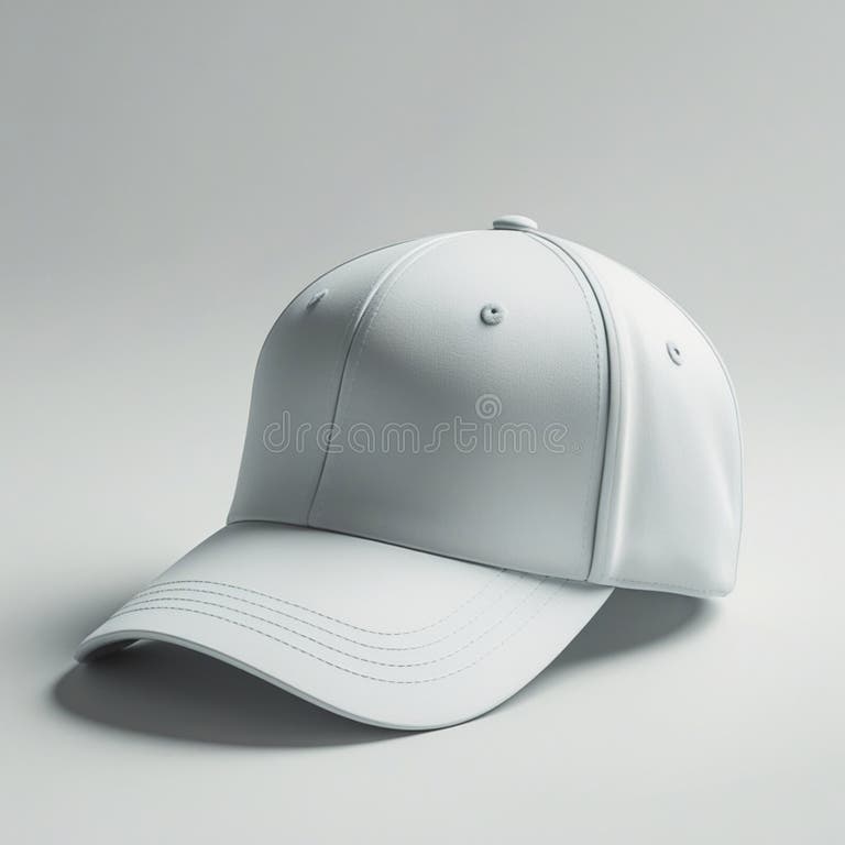 White Cap Front View. Vector Illustration Stock Illustration ...
