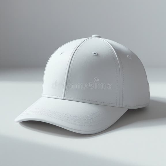 White Cap Front View. Vector Illustration Stock Illustration ...