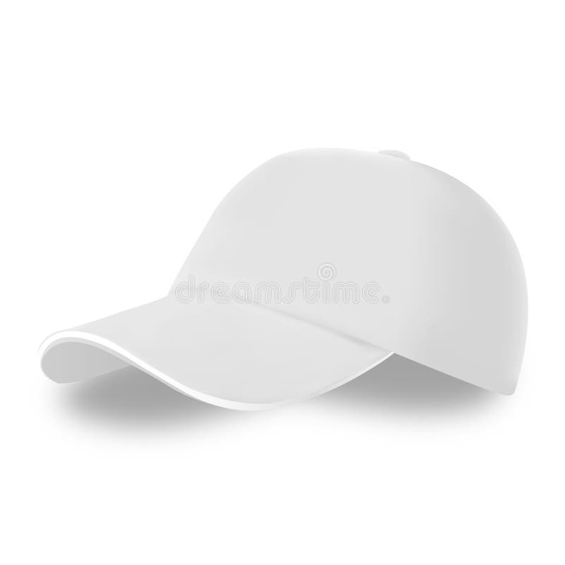 White Cap Mockup, Realistic Style. Vector Illustration. Stock Vector ...