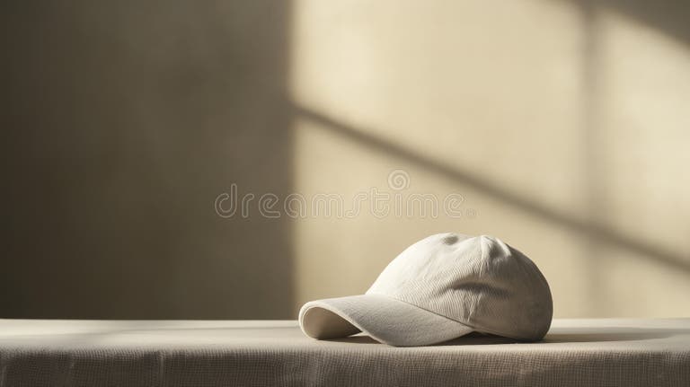 White Cap on a Neutral Table Stock Photo - Image of closeup, head ...