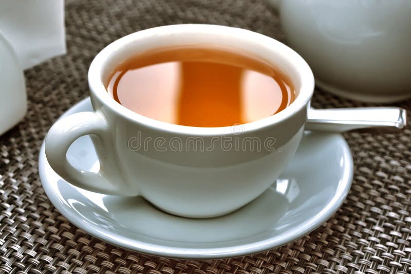 White cap with tea stock image. Image of drink, isolated - 12863009
