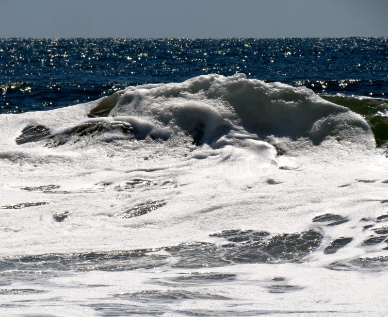 White Capped Wave in the Ocean Stock Photo - Image of whitecap, capped ...