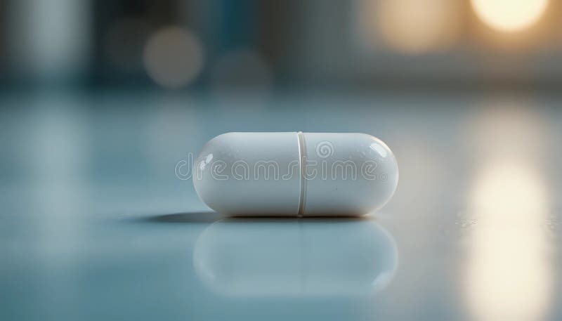 White Capsule stock illustration. Illustration of white - 382968370