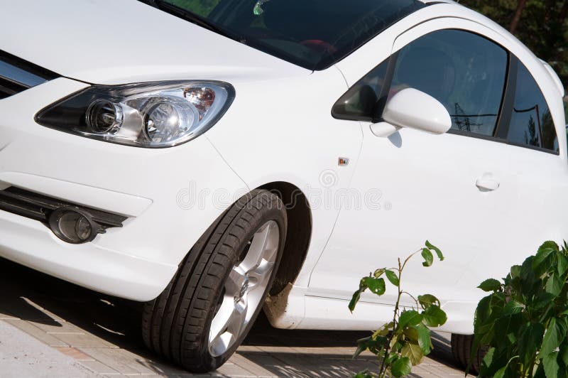 White car stock image. Image of transportation, modern - 11390341