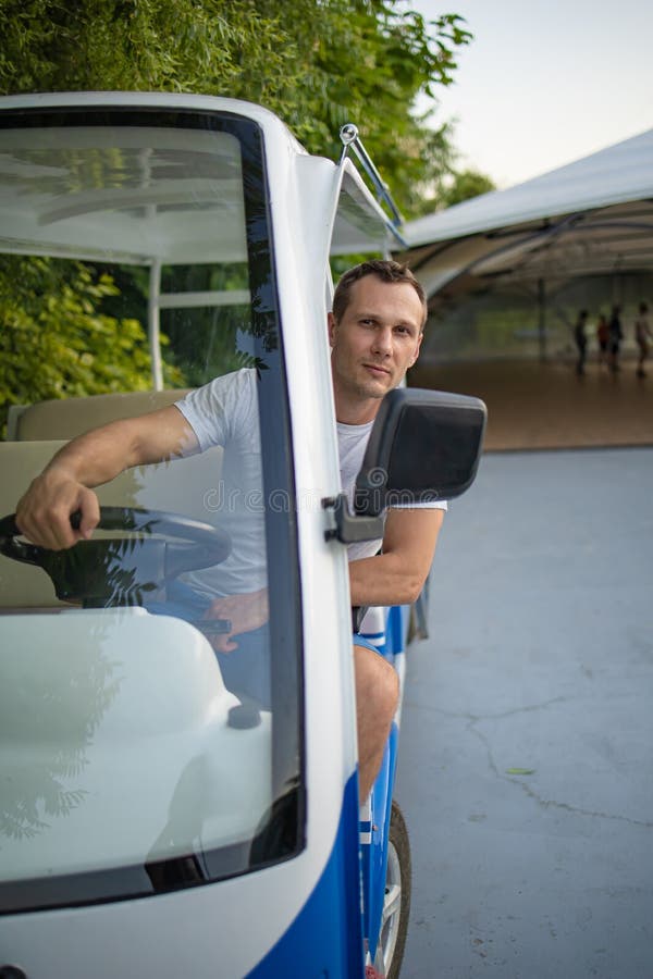 White Car Awaits Guests for Transportation Around the Hotel. Stock ...
