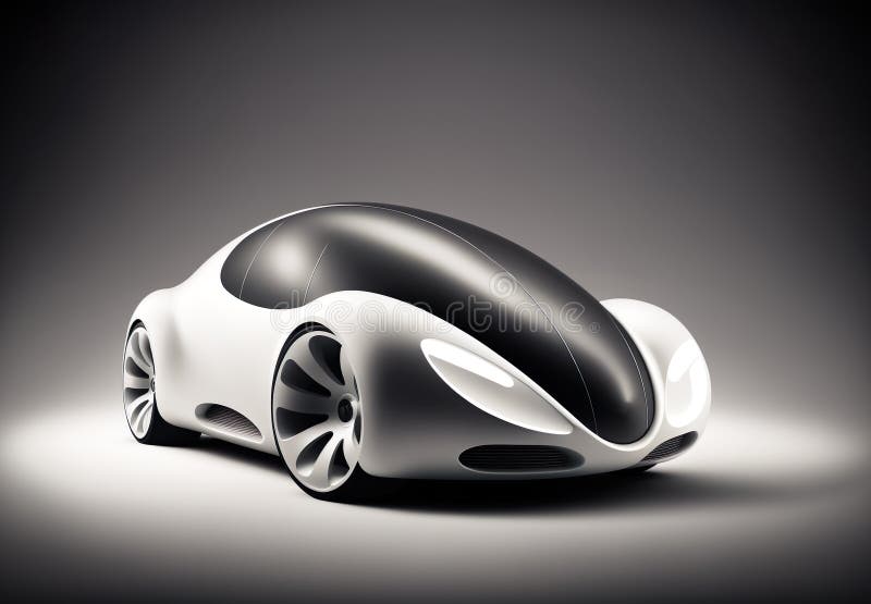 White car from the future stock illustration. Illustration of concept ...