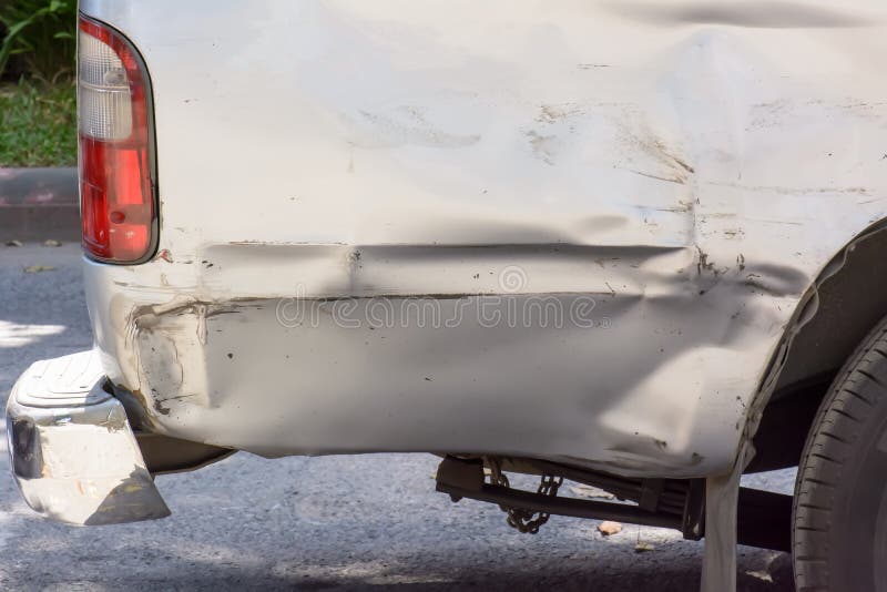 White car hit back stock image. Image of road, insurance - 87457991
