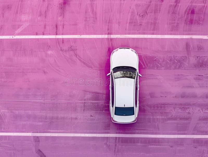 A White Car Parked in a Parking Lot, Ready for Use Stock Photo - Image of drive, parked: 387833900